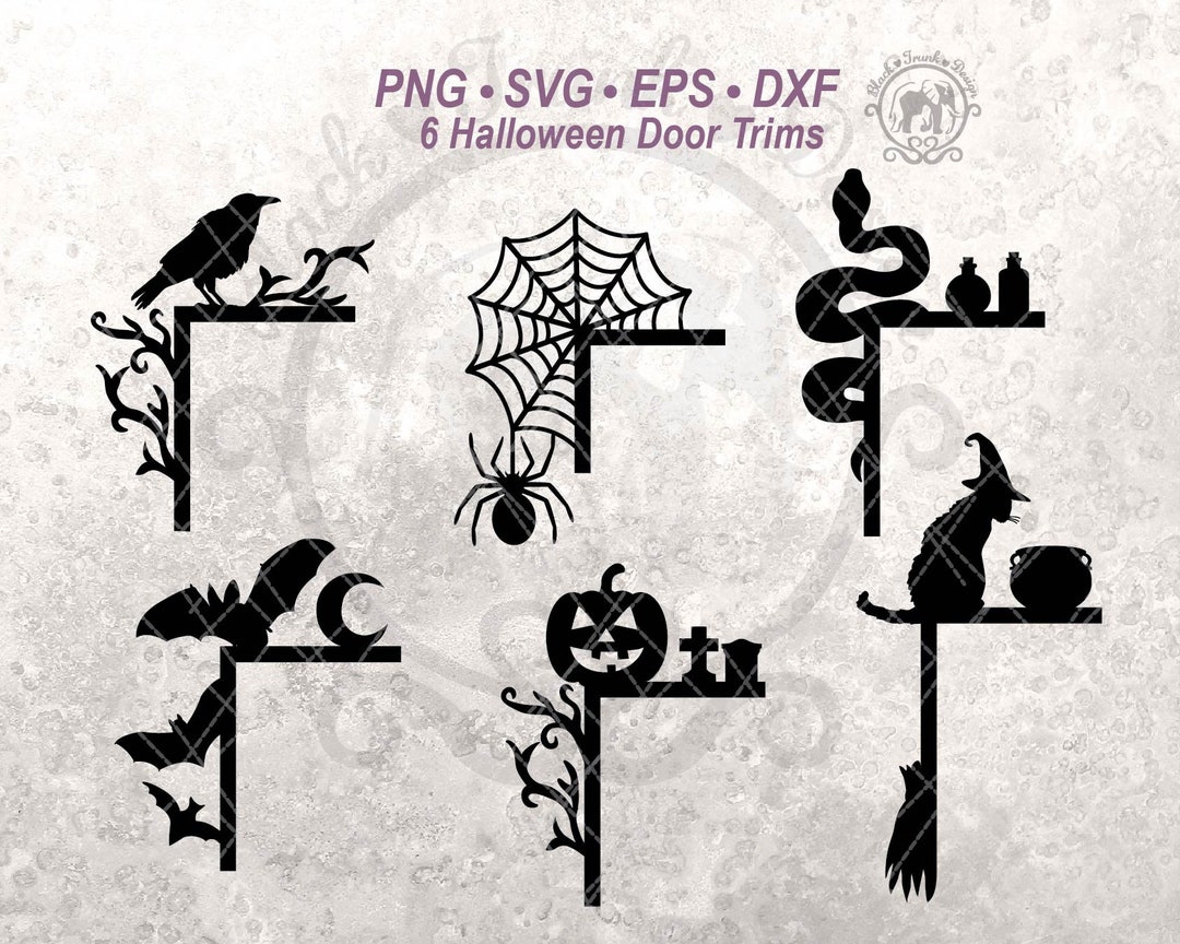 Halloween Door Corner SVG Bundle | Halloween Door Hanger Trim Decor ...