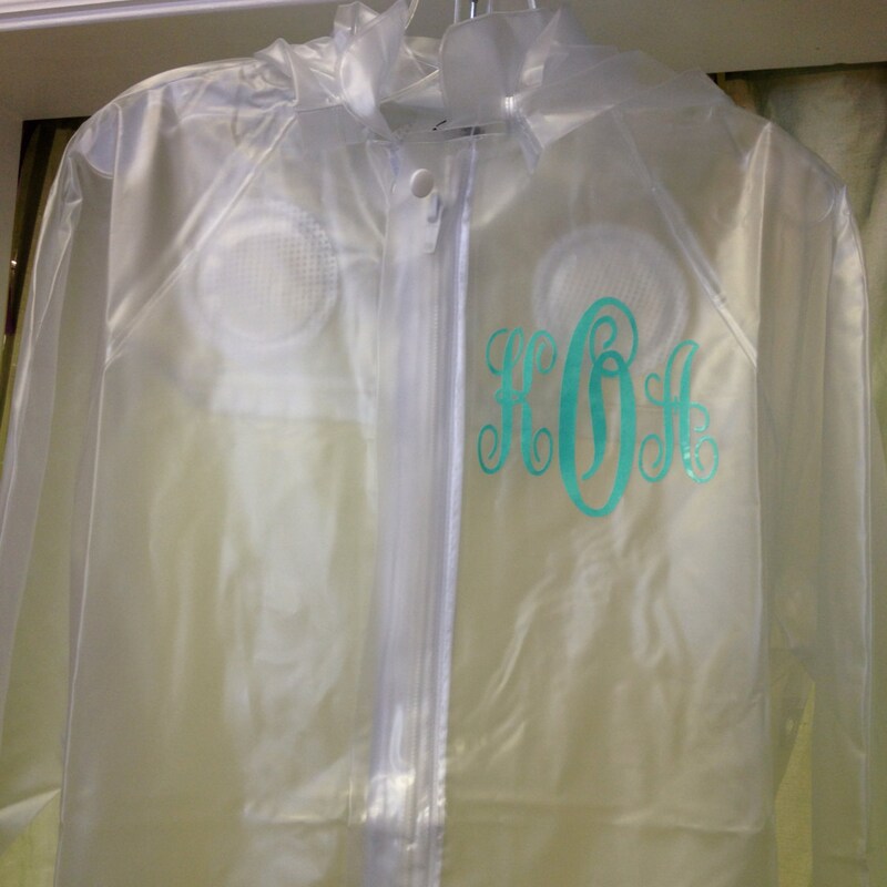 Monogrammed Rain Jacket - Etsy