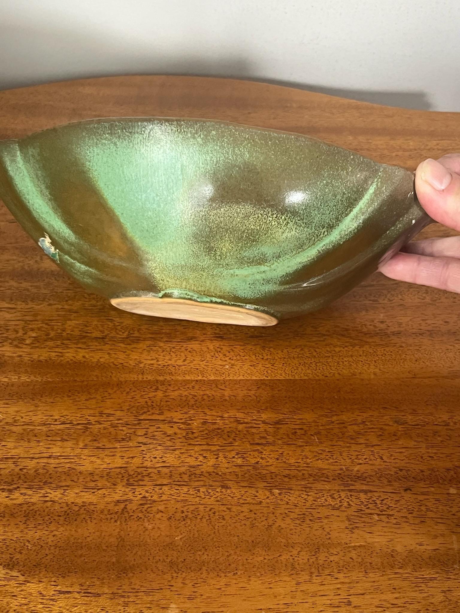 Francoma Pottery Bowl Green Glaze1950s Frankoma Pottery, Serving Dish ...
