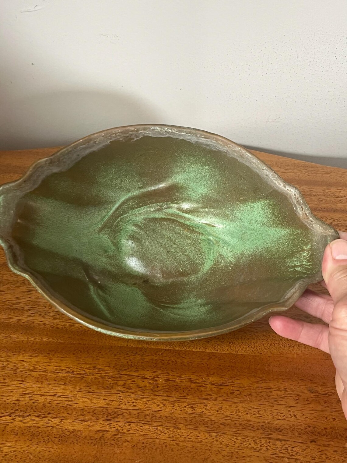 Francoma Pottery Bowl Green Glaze1950s Frankoma Pottery, Serving Dish ...
