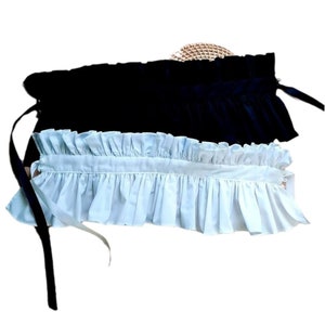 Detachable High Neck Ruffle Cotton Collar, Frilled High Neck Ruff ...