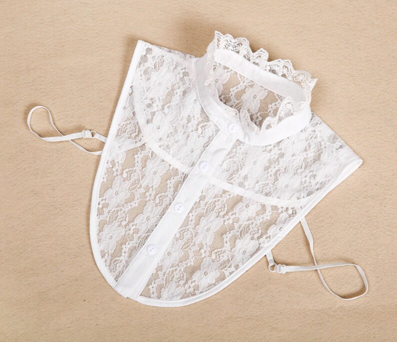 White Floral Lace Collar Stand up Fake Collar Shirt Collar - Etsy