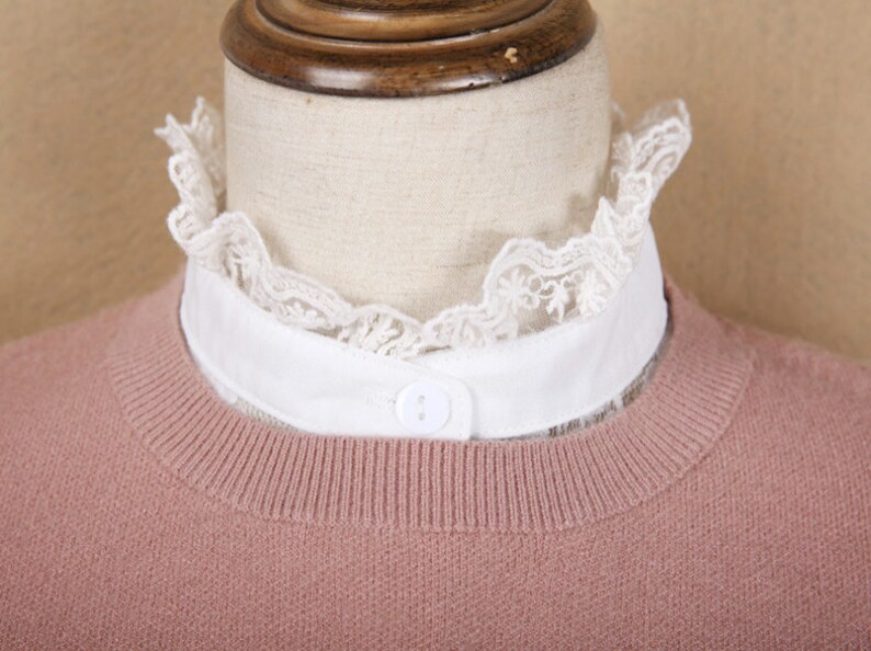 White Floral Lace Collar Stand up Fake Collar Shirt Collar - Etsy