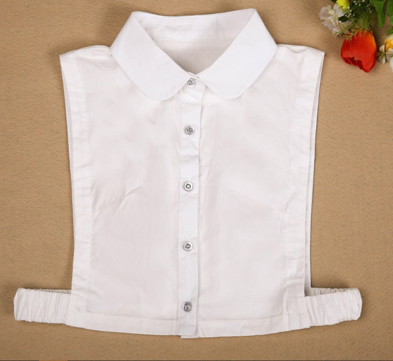 White Black Detachable Shirt Collar Women's False Collar - Etsy