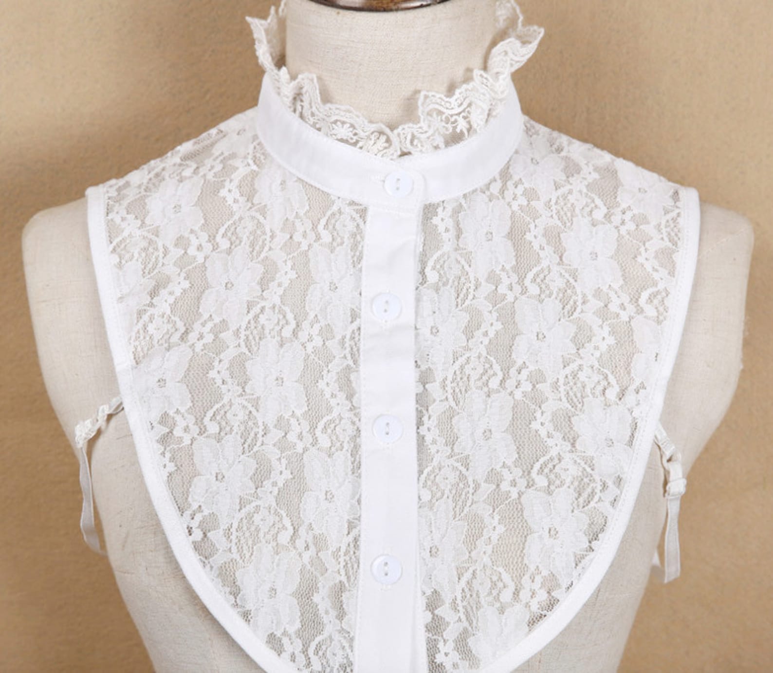 White Floral Lace Collar Stand up Fake Collar Shirt Collar - Etsy