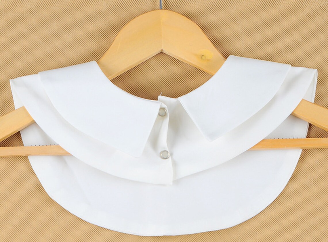 White Black Detachable Shirt Collar Women's False Collar | Etsy