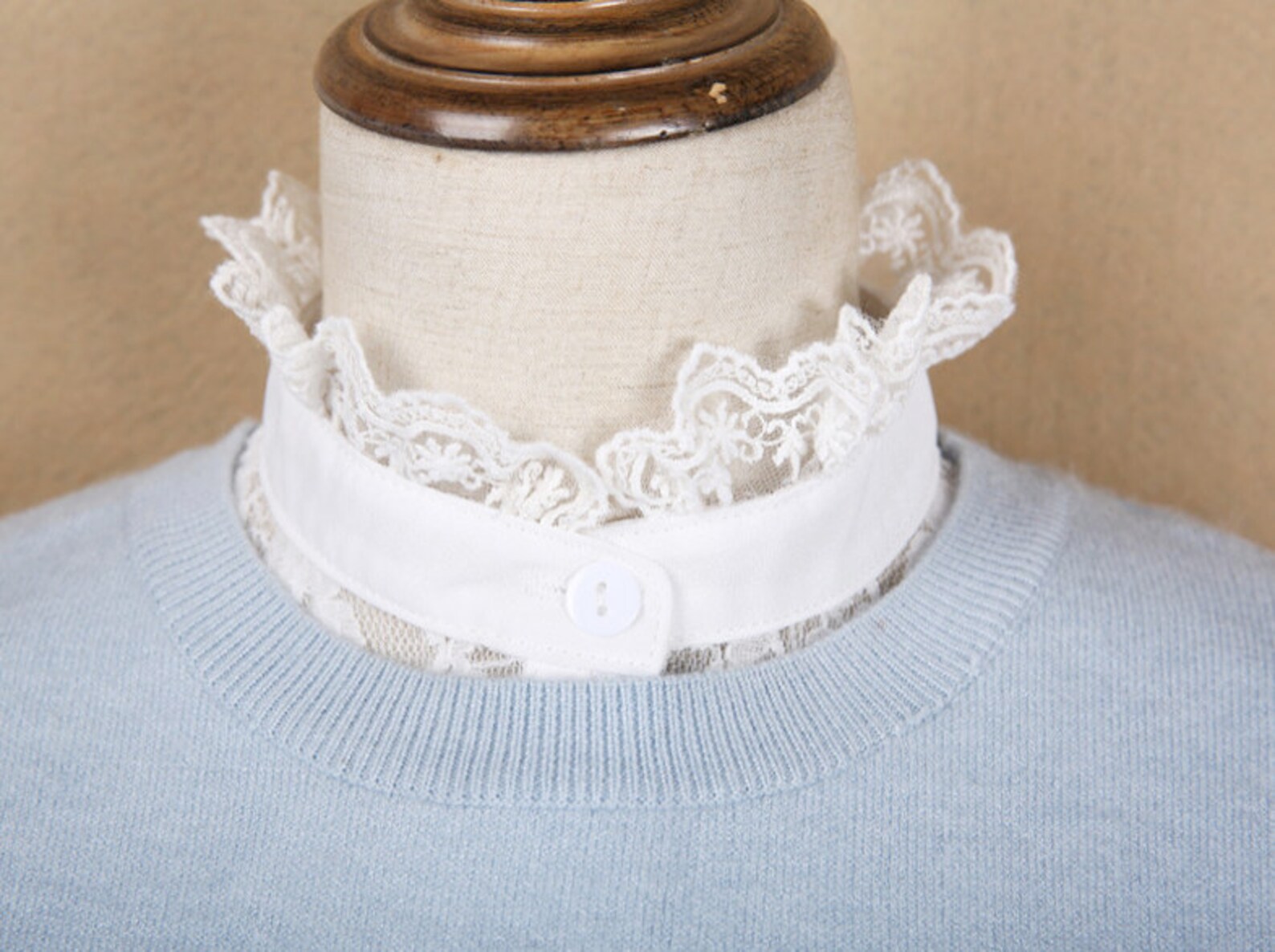 White Floral Lace Collar Stand up Fake Collar Shirt Collar | Etsy