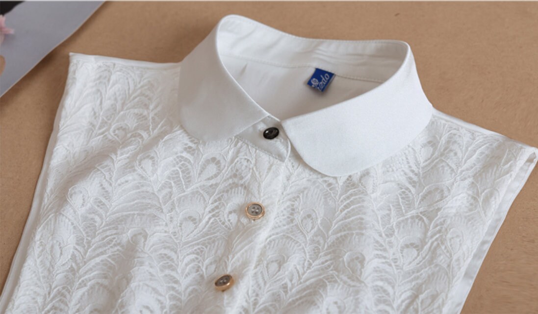 Womens Fake Shirt Collar Detachable Blouse With Round-collar | Etsy