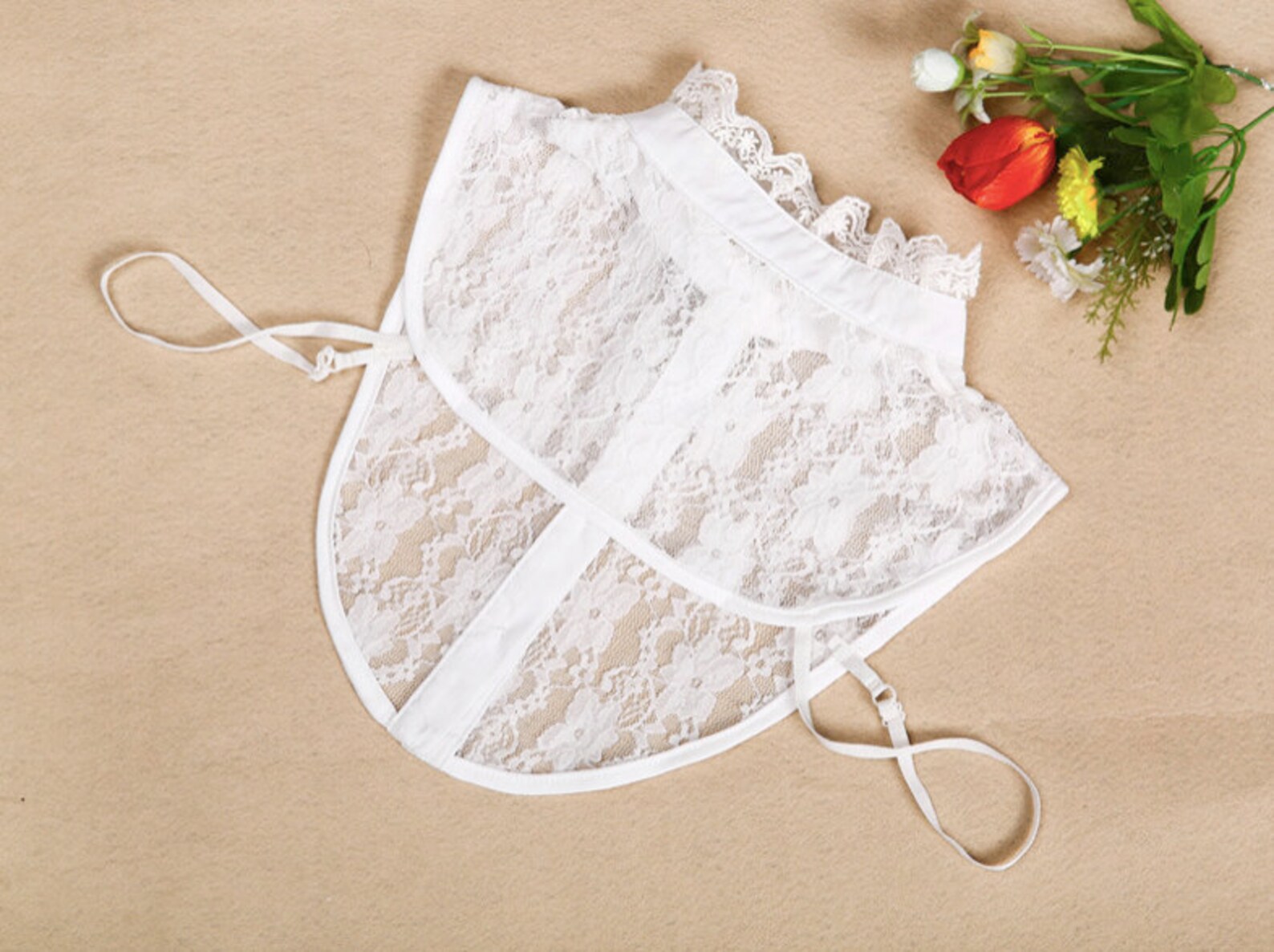 White Floral Lace Collar Stand up Fake Collar Shirt Collar | Etsy