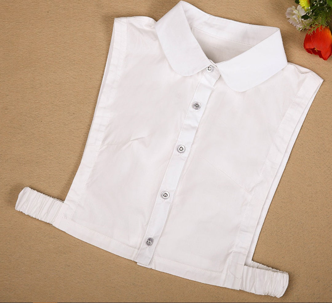 White Black Detachable Shirt Collar, Women's False Collar Half Shirt ...