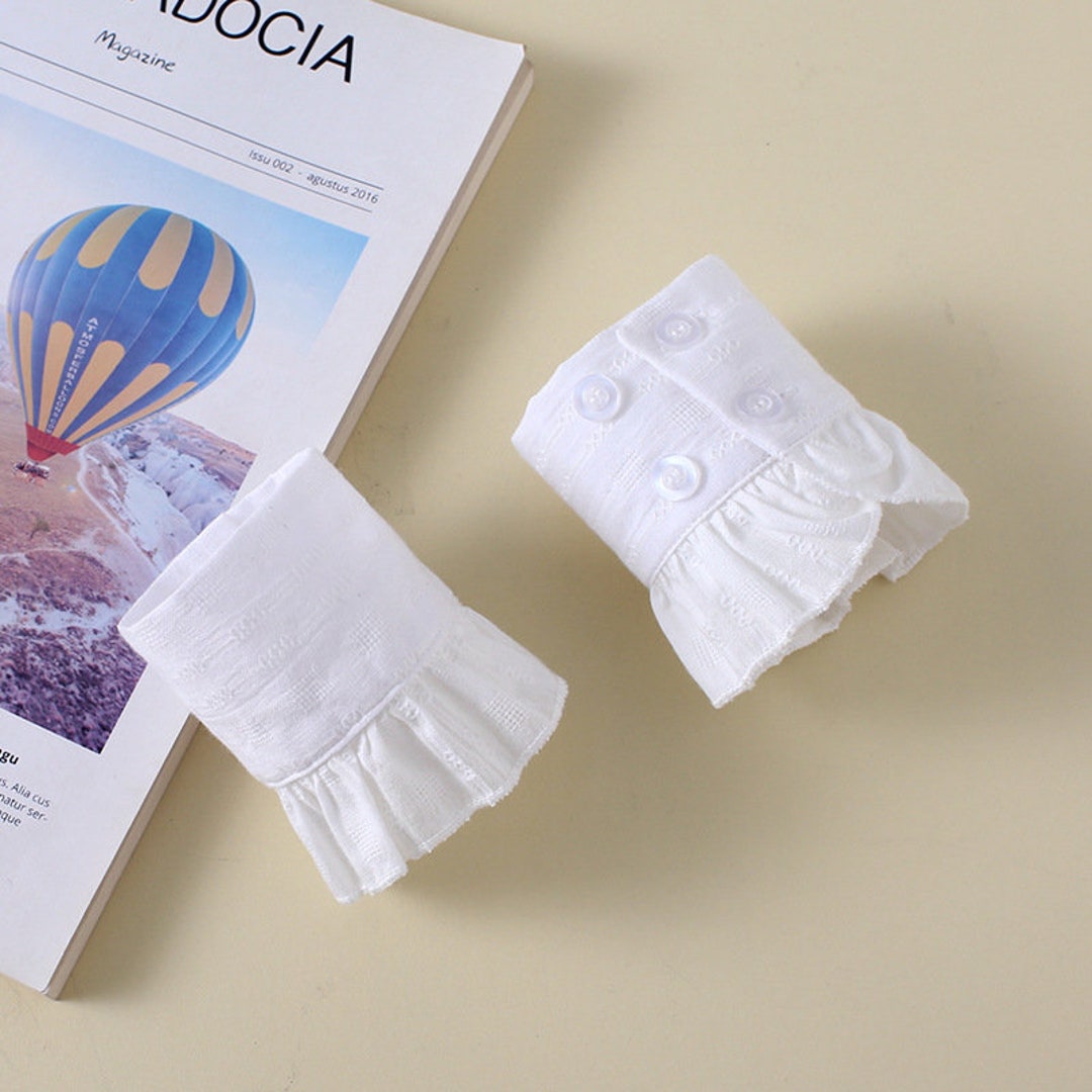 Detachable Fake Cotton Wrist Cuffs, Removable Faux Cuffs, White Office ...