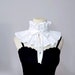 Detachable High Neck Ruffle Cotton Collar, Frilled High Neck Ruff ...