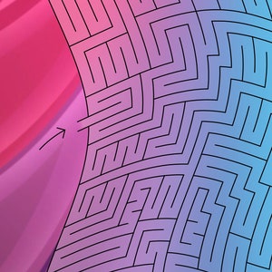 Wavy Maze! Printable PDF, Full-page Maze - Etsy