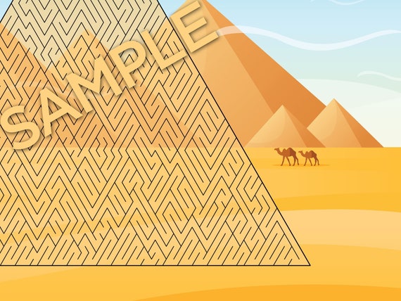 Great Pyramid Maze Printable PDF Full-page Maze | Etsy