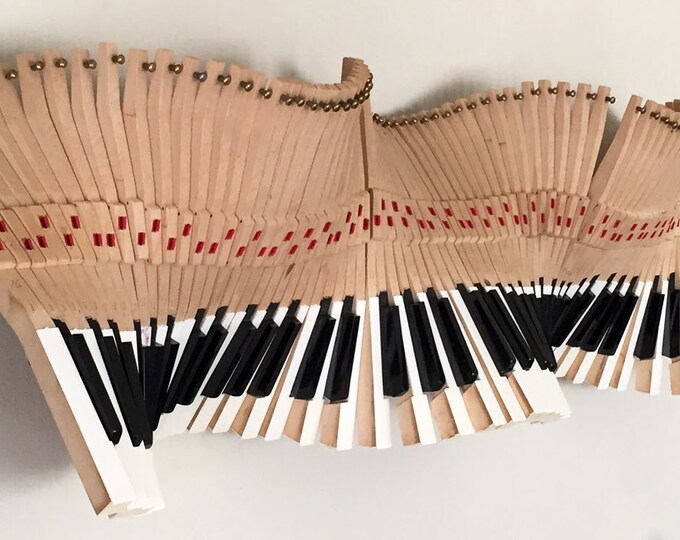 Sound Wave, an Upcycled Piano Key Wall Sculpture - Etsy