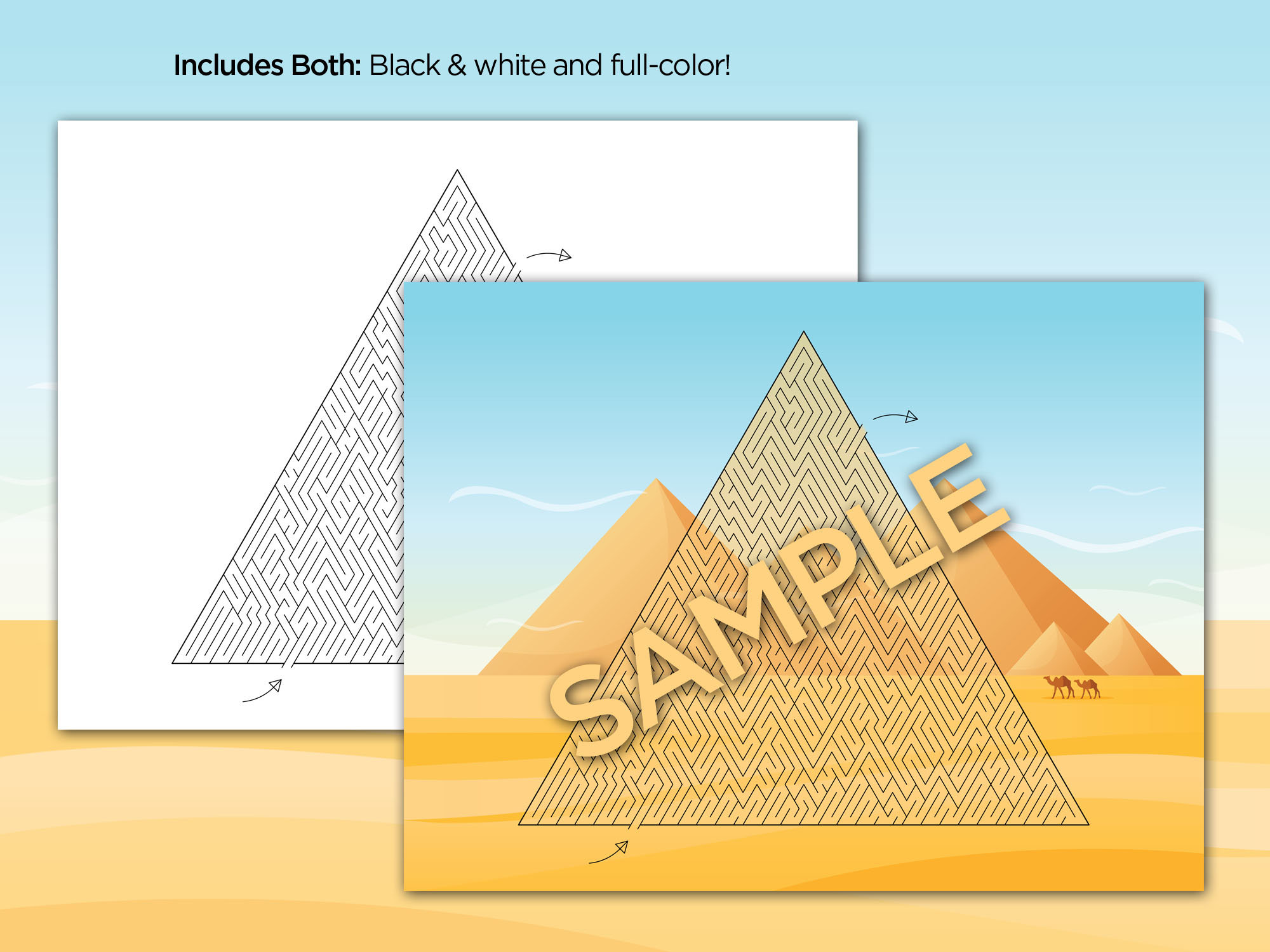 Great Pyramid Maze Printable PDF, Full-page Maze - Etsy