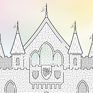 Fairytale Castle Maze, Printable PDF, Full-page Maze, Challenging! - Etsy