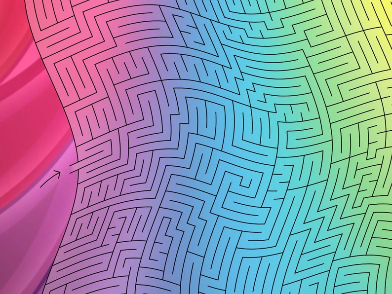 Wavy Maze Printable PDF, Full-page Maze - Etsy