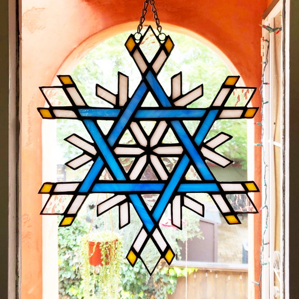 Stained Glass Snowflakes - Etsy