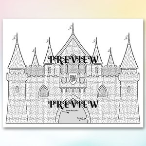 Fairytale Castle Maze, Printable PDF, Full-page Maze, Challenging! - Etsy