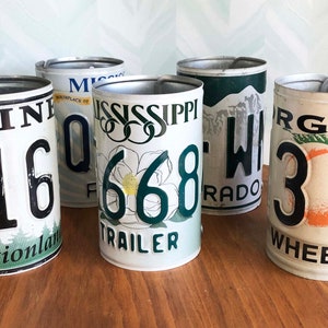License Plate Planter, Random State, Handmade From Vintage American ...