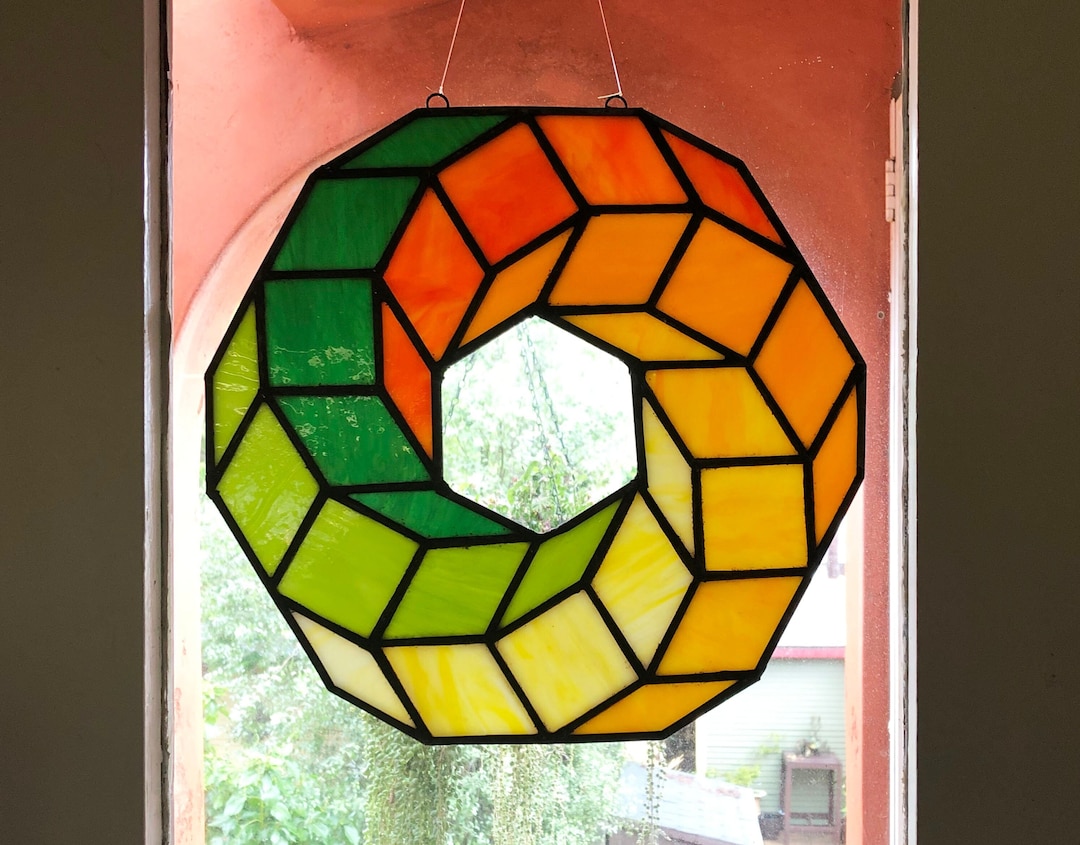 Swirling Squares - Stained Glass Pattern - Etsy