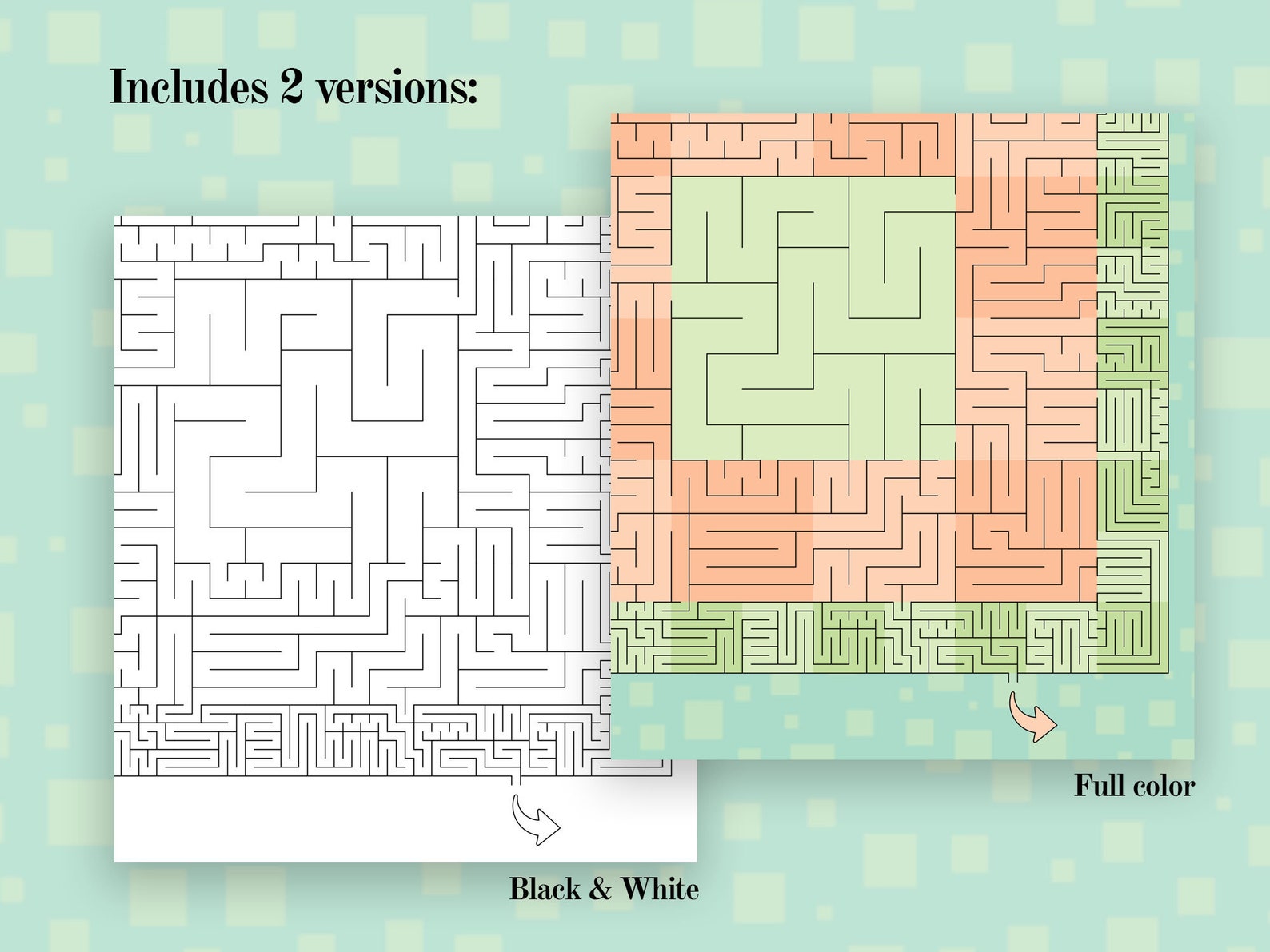 Fractal Squares Maze! Printable PDF, Full-page Maze - Etsy