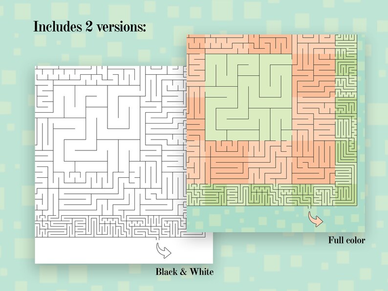 Fractal Squares Maze! Printable PDF, Full-page Maze - Etsy