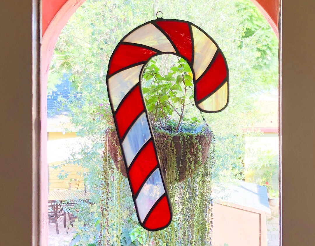 Candy Cane - Stained Glass Pattern - Etsy