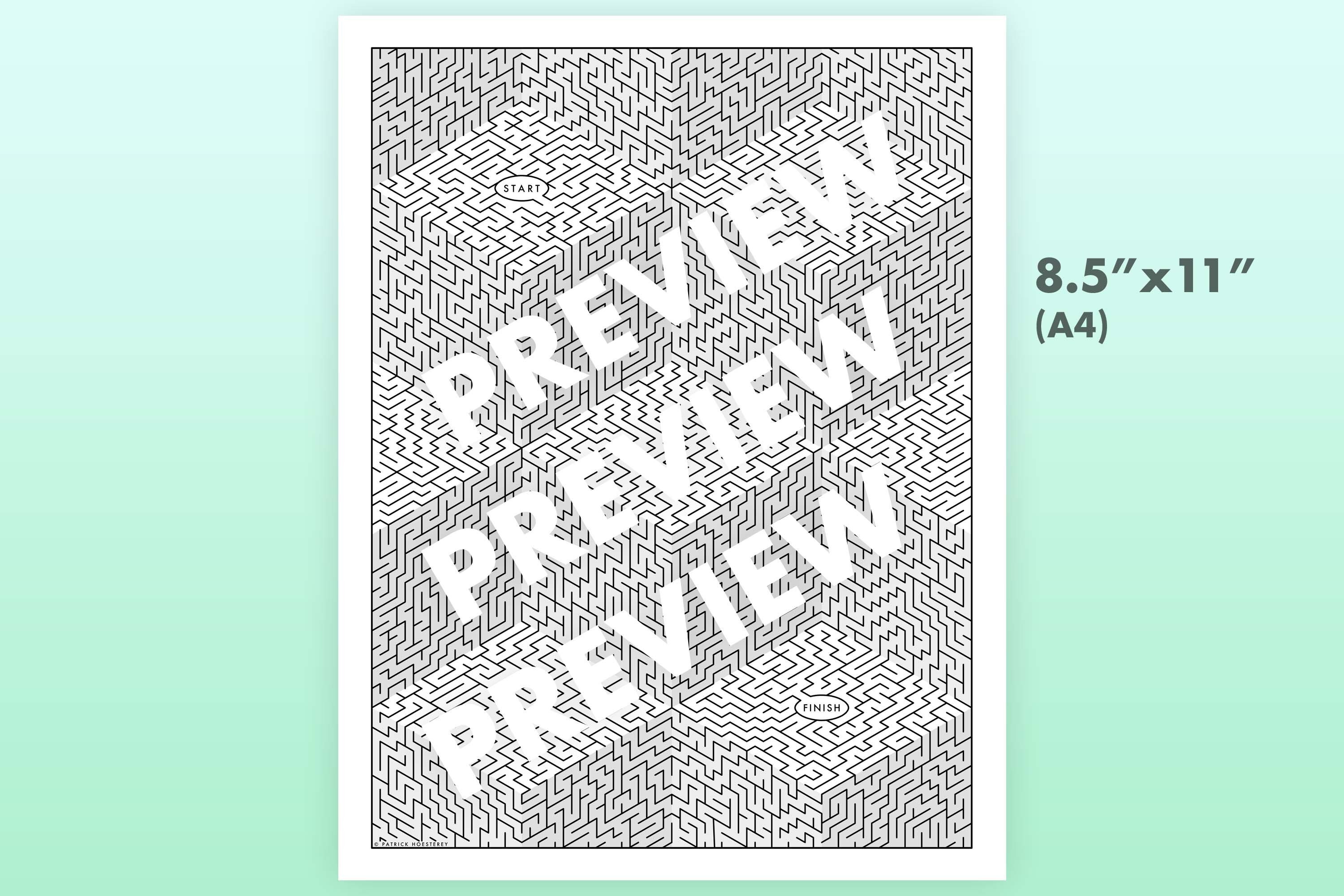 3D Illusion Maze, Printable PDF, Full-page Maze, Challenging - Etsy 3D Illusion Maze, Printable PDF, Full-page Maze, Challenging - Etsy