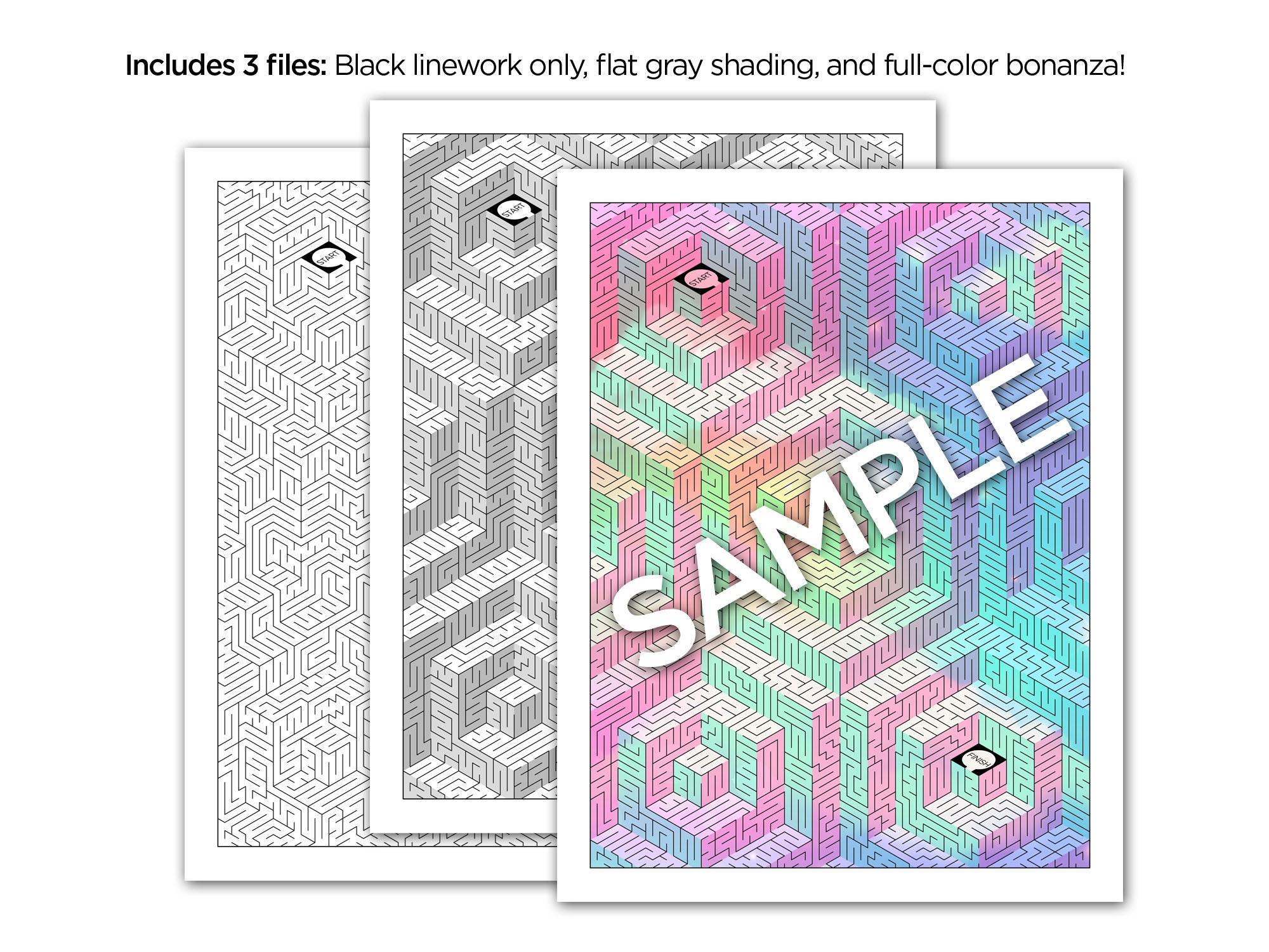 Crazy Cubes Maze! Printable PDF, Full-page Maze - Etsy