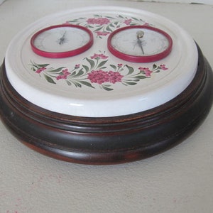 Porcelain Table Top Thermometer Weather Barometer Office Desk Decor ...