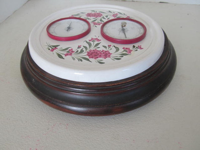 Porcelain Table Top Thermometer Weather Barometer Office Desk - Etsy