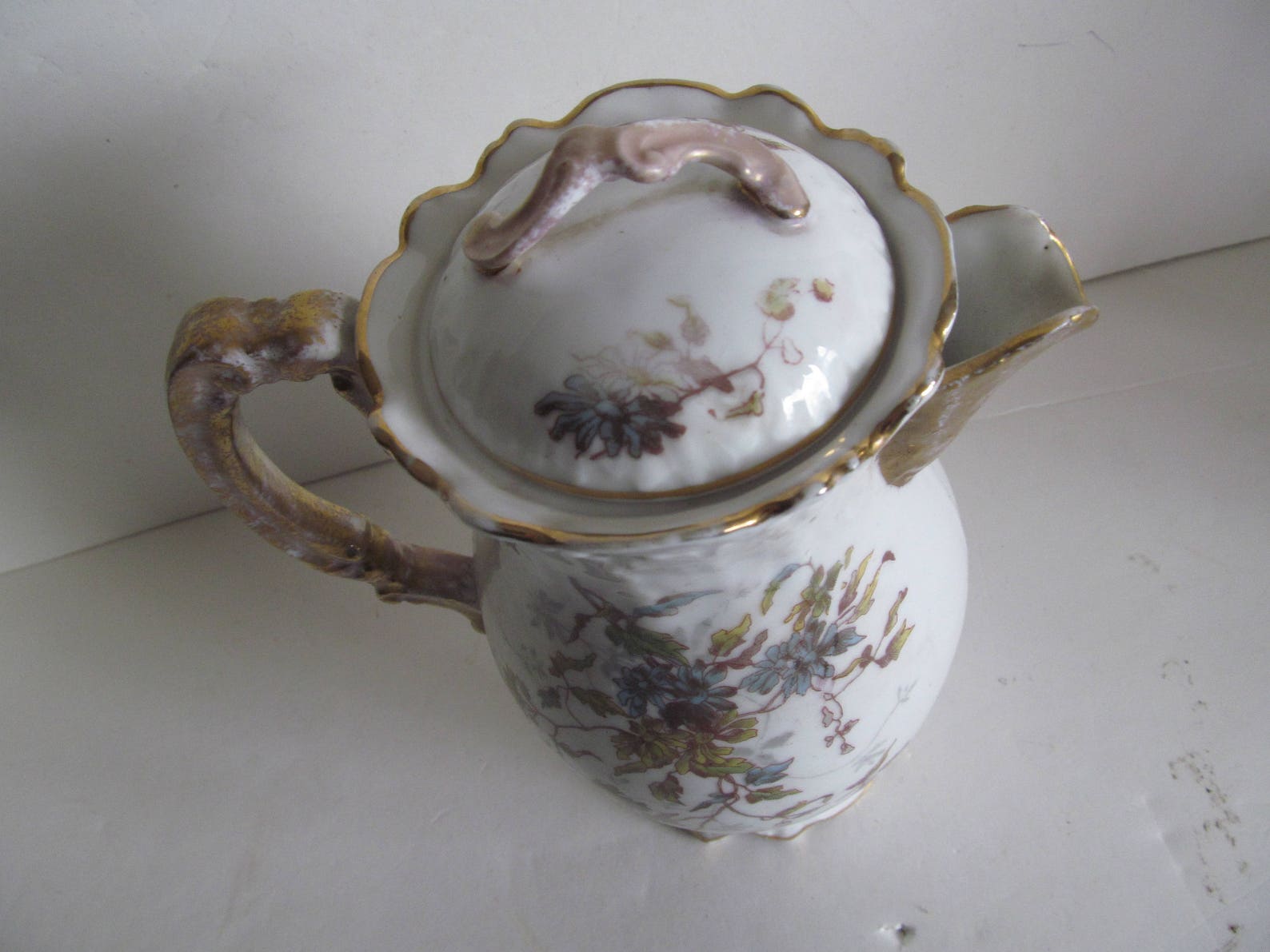 Beautiful Antique Limoges Chocolate Pot Blue Tea Pot Limoges Hand ...