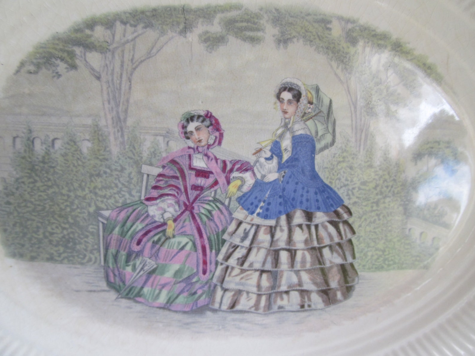Godey Prints Platter Women Platter Antique Platter Salem China | Etsy