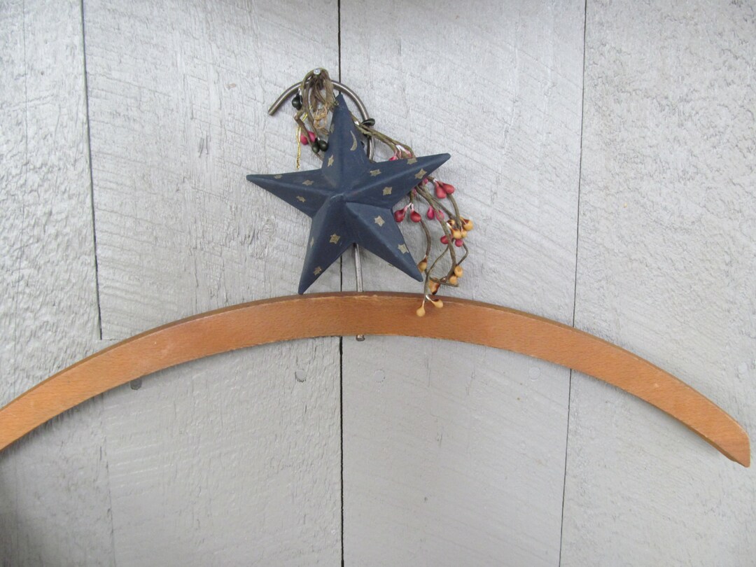 Laundry Room Decor Wooden Clothes Hanger Rustic Cabin Wall Decor ...