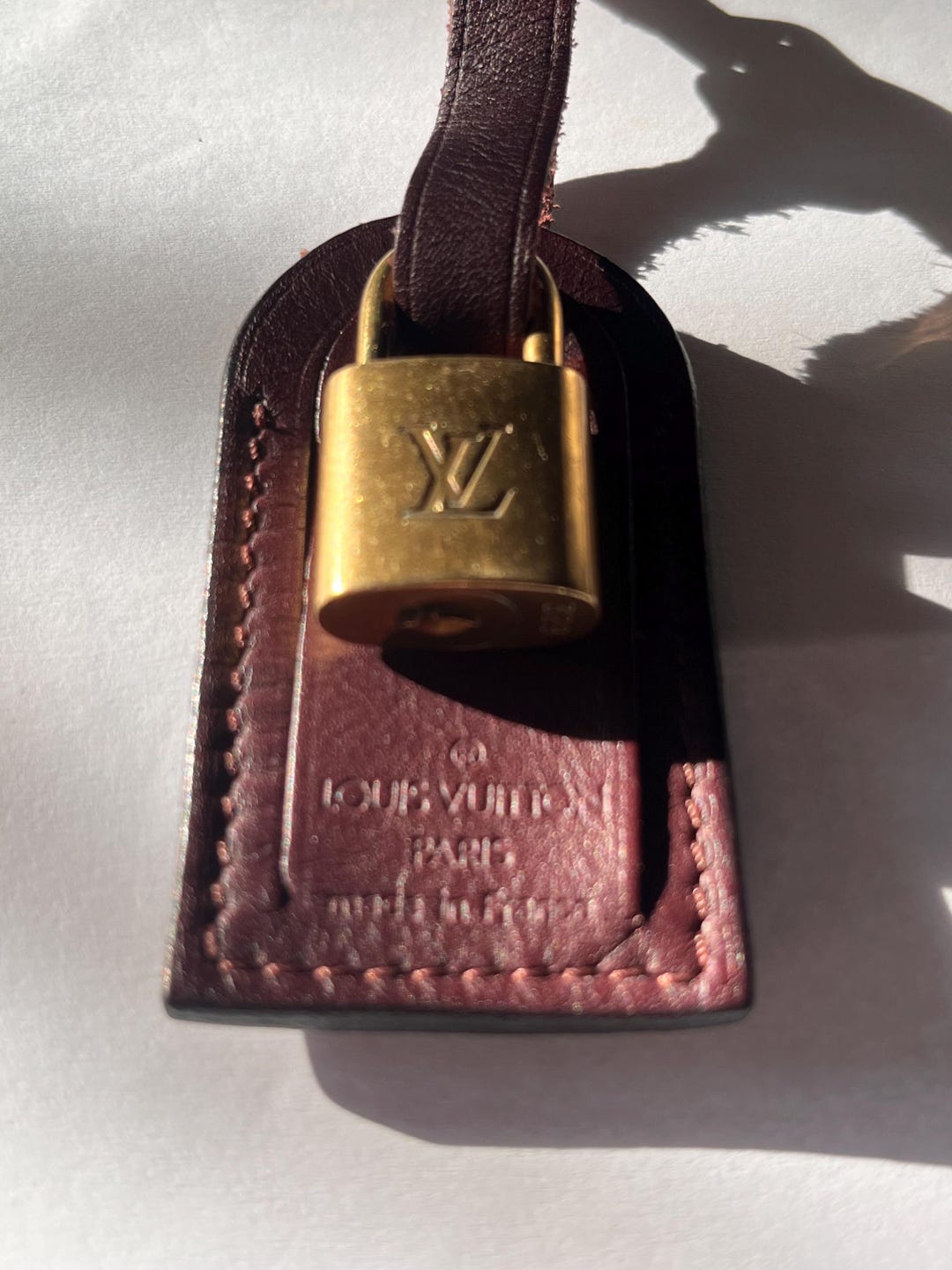 Authentic Vintage LV Lock & LV Hang Tag Louis Vuitton Luggage Tag and ...