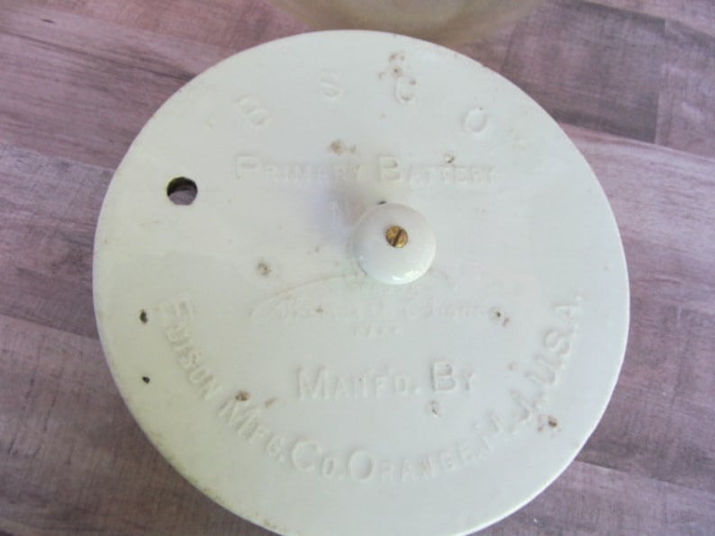 Thomas Edison Battery Glass B S C O Thomas A Edison Barrel Shaped Glass ...