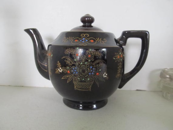 Red Ware Pottery Brown Glaze Pottery Teapot Brown Redware Tea - Etsy