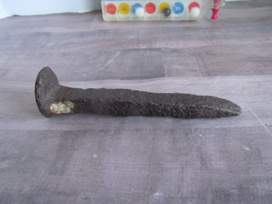 Antique Cast Iron Railroad Spikes Victorian Salvage Metal | Etsy