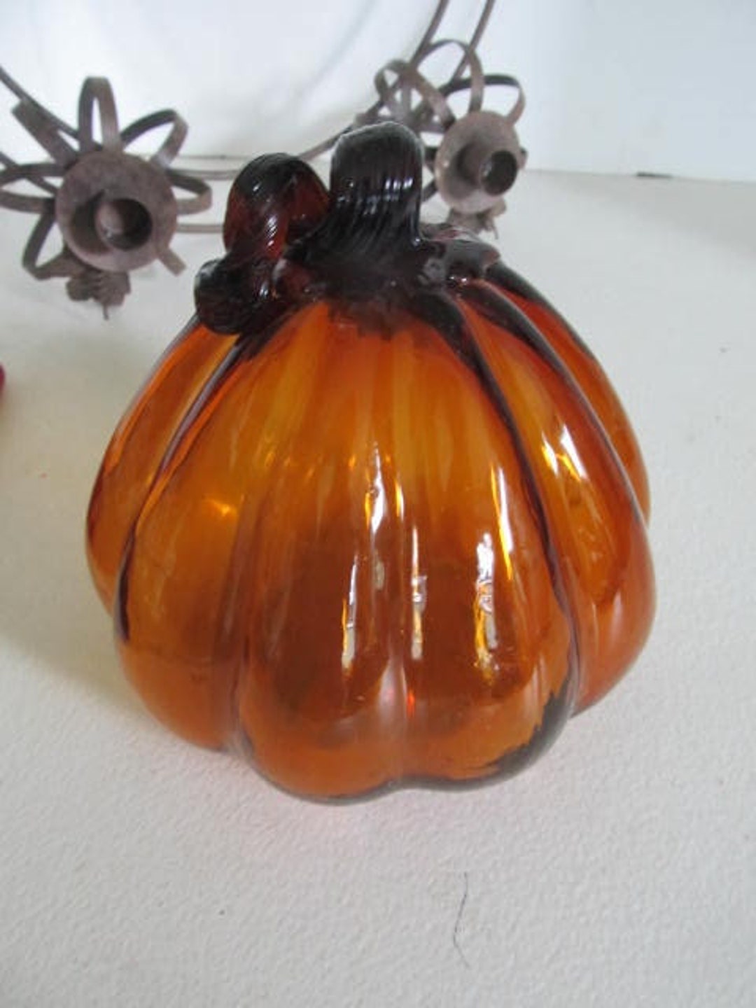 Fall Home Decor Glass Pumpkin Fall Display Pumpkin Farmhouse Autumn ...