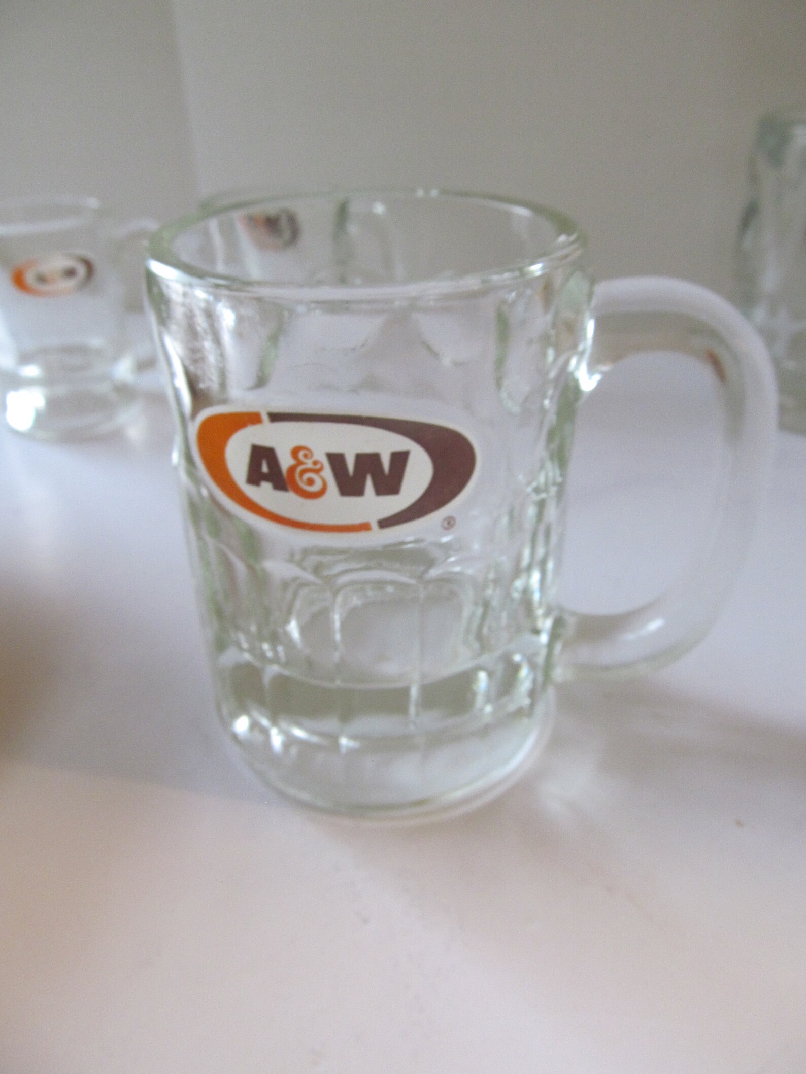 A & W Root Beer Mugs Glass Mug Bar Decor Bar Cart Decor Clear Glass ...