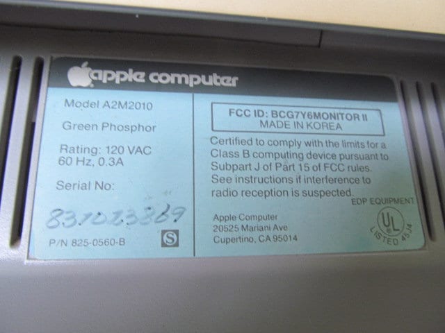 Apple Iie Computer Apple ][ Computer Monitor II Disk Owners Manual ...