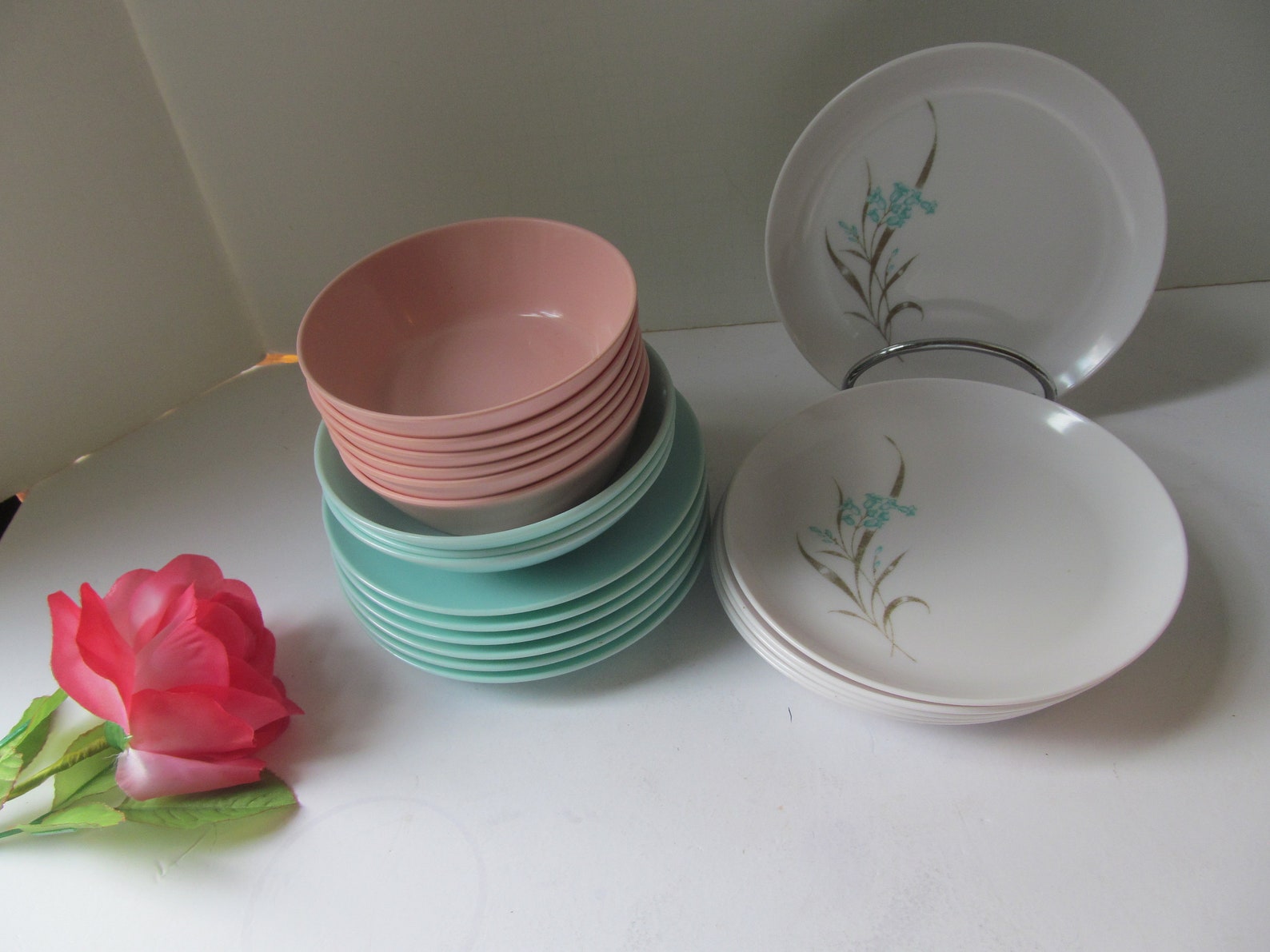Sun Valley Melmac Pink Dinnerware Melmac Bowls Melamine Dishes Pink ...