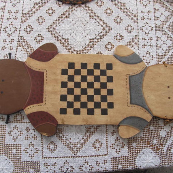 Antique Wooden Checker Board - Etsy