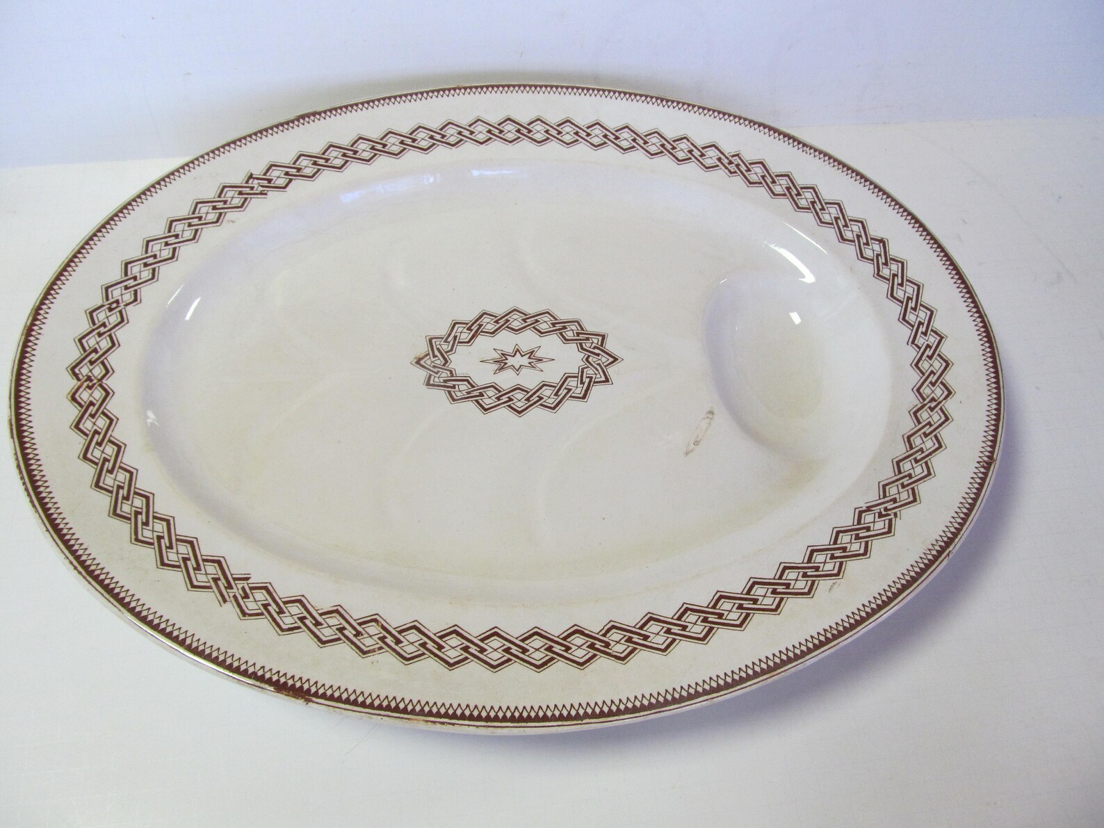 Extra Large Meat Platter Turkey Platter LARGE WELL and TREE Platter ...