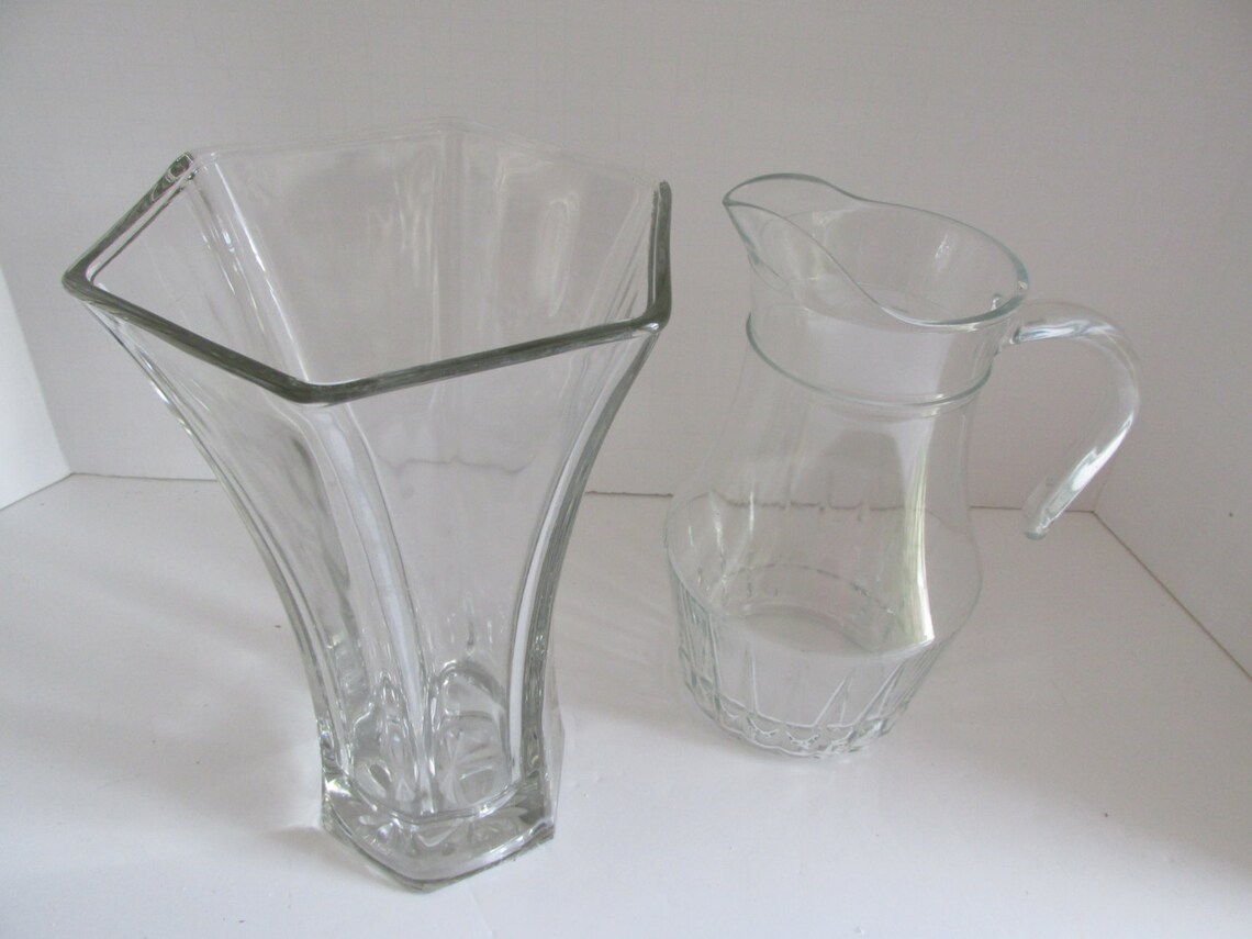 Clear Glass Pitcher Iced Tea Pitcher Set Iced Tea Tumbler | Etsy