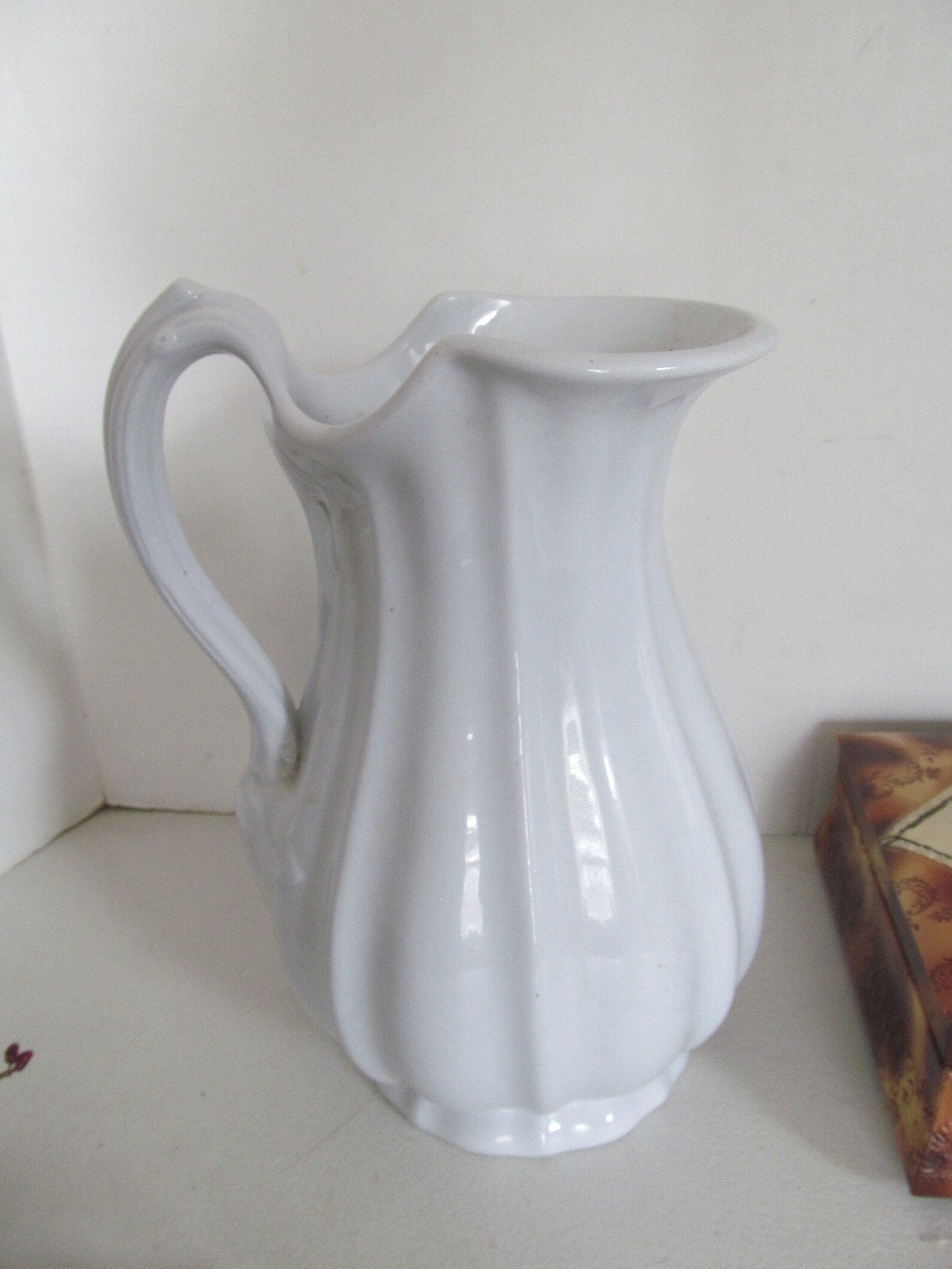 Antique White Ironstone Pitcher Pure White Home Decor Antique - Etsy