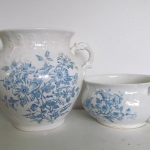 Slop Bucket Wheeling Pottery Chamber Pot Antique Chamber Pot Slop Pot ...