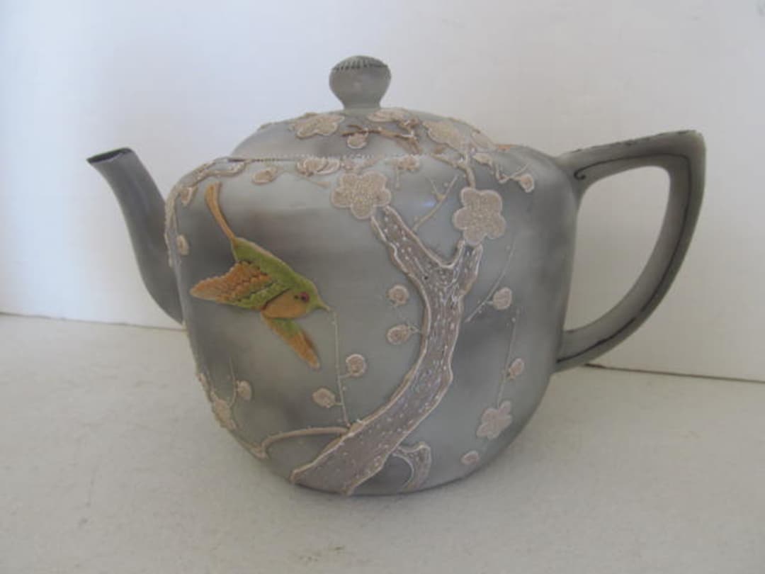 Beautiful 3D Nippon Teapot Set, Bird Tea Pot Nippon Hand Painted Tea ...
